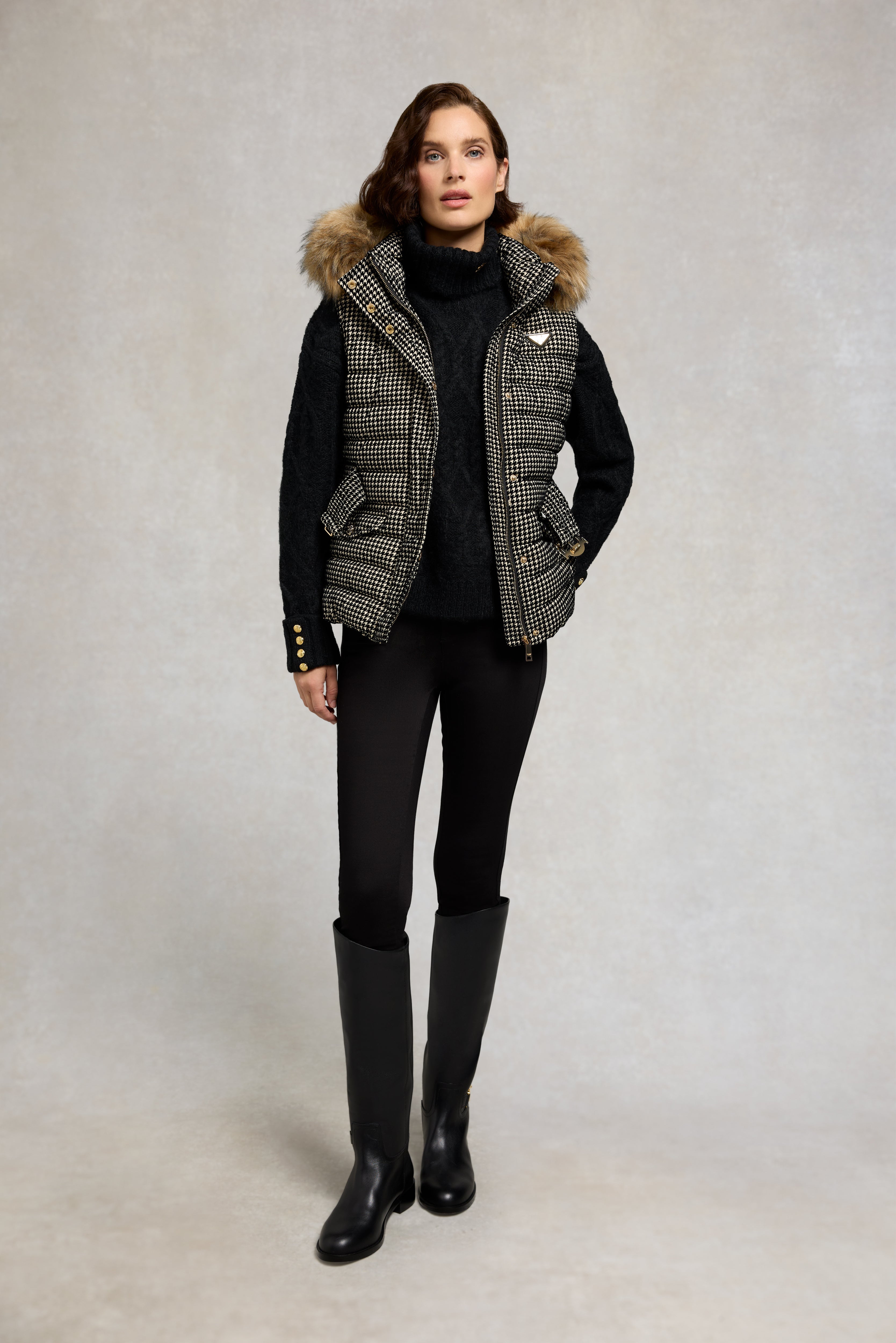 Moritz Gilet (Ecru Mini Flock) – Holland Cooper US