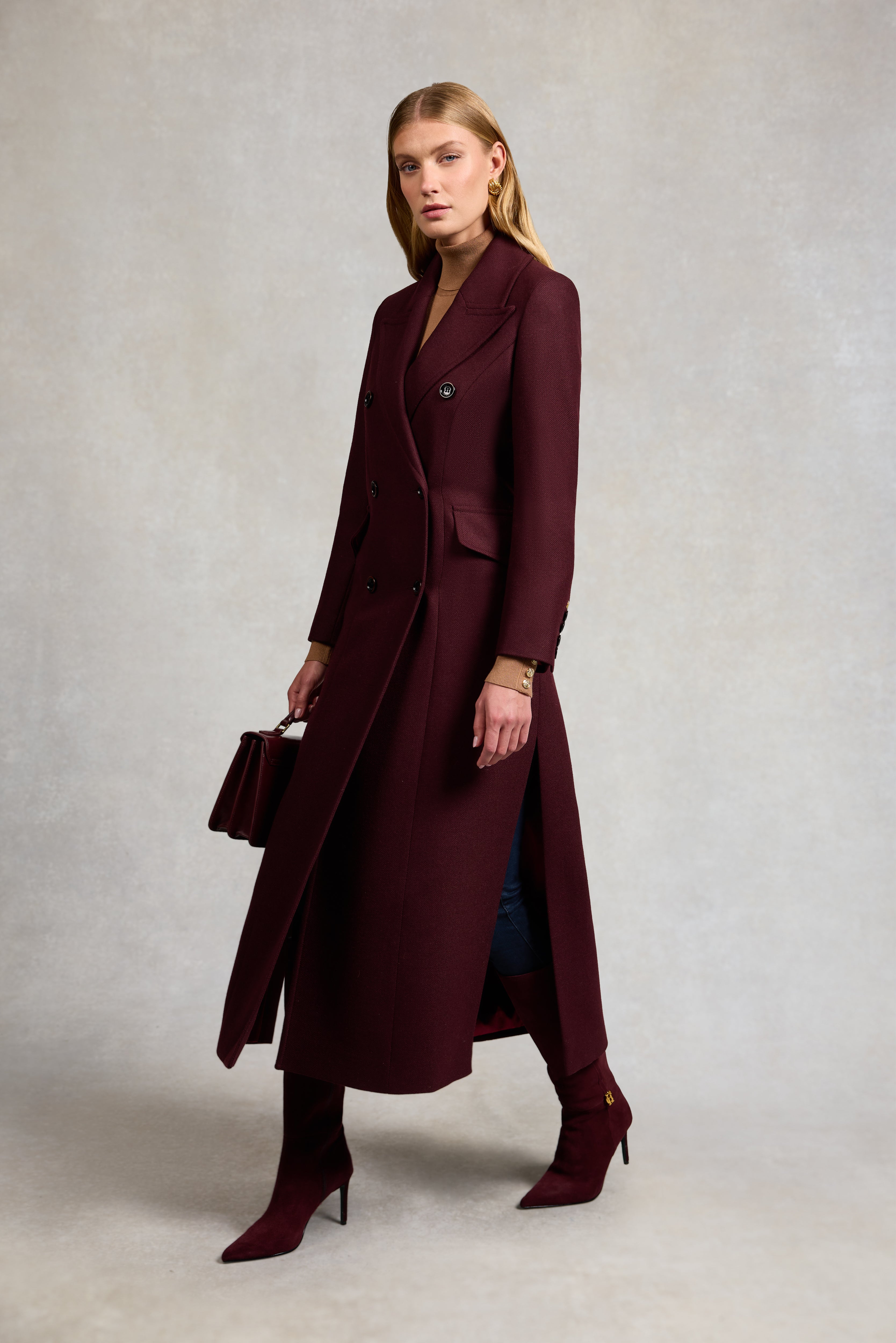 The Trinity Coat (Merlot) – Holland Cooper US