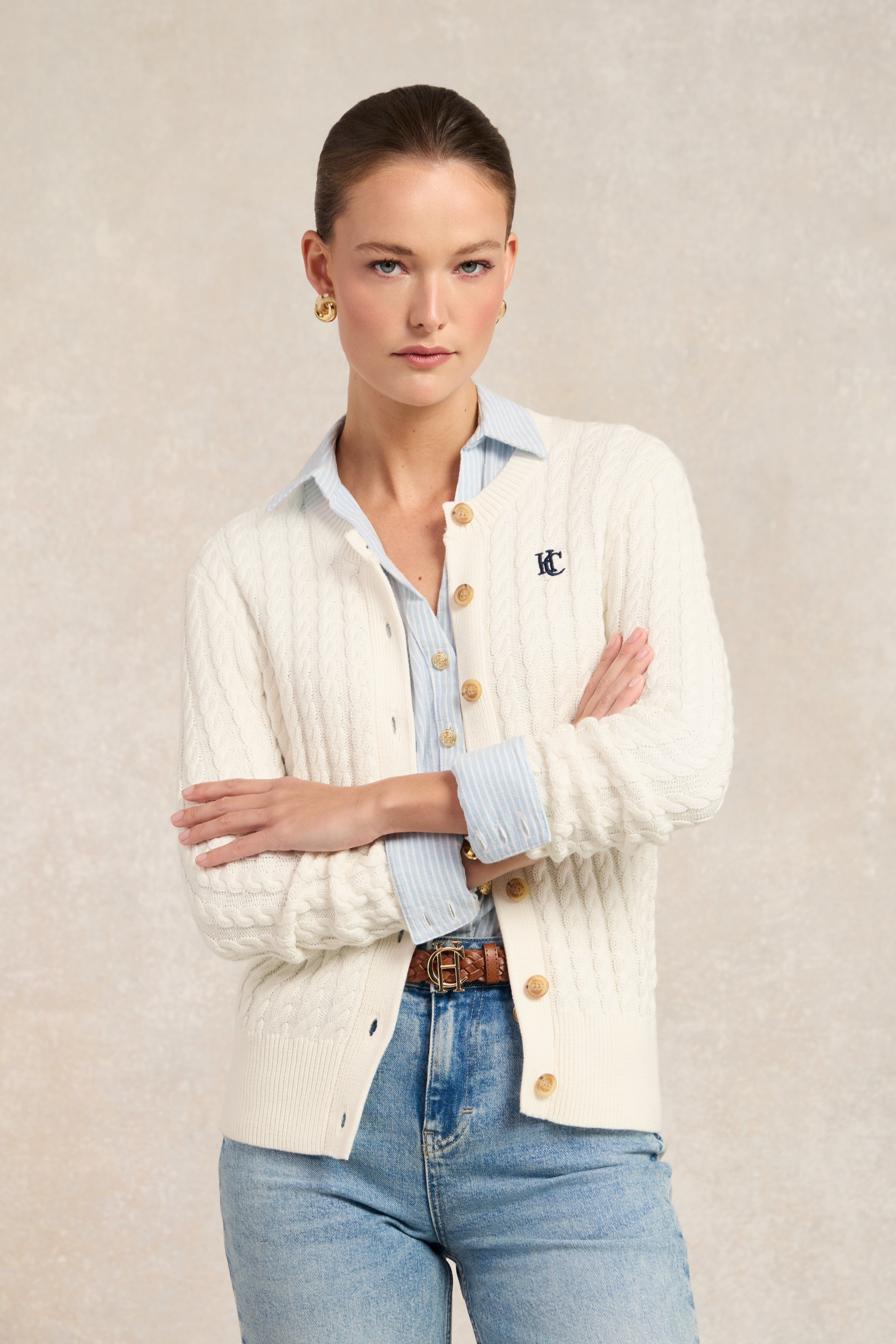 Cotswold Cardigan (Natural) – Holland Cooper US
