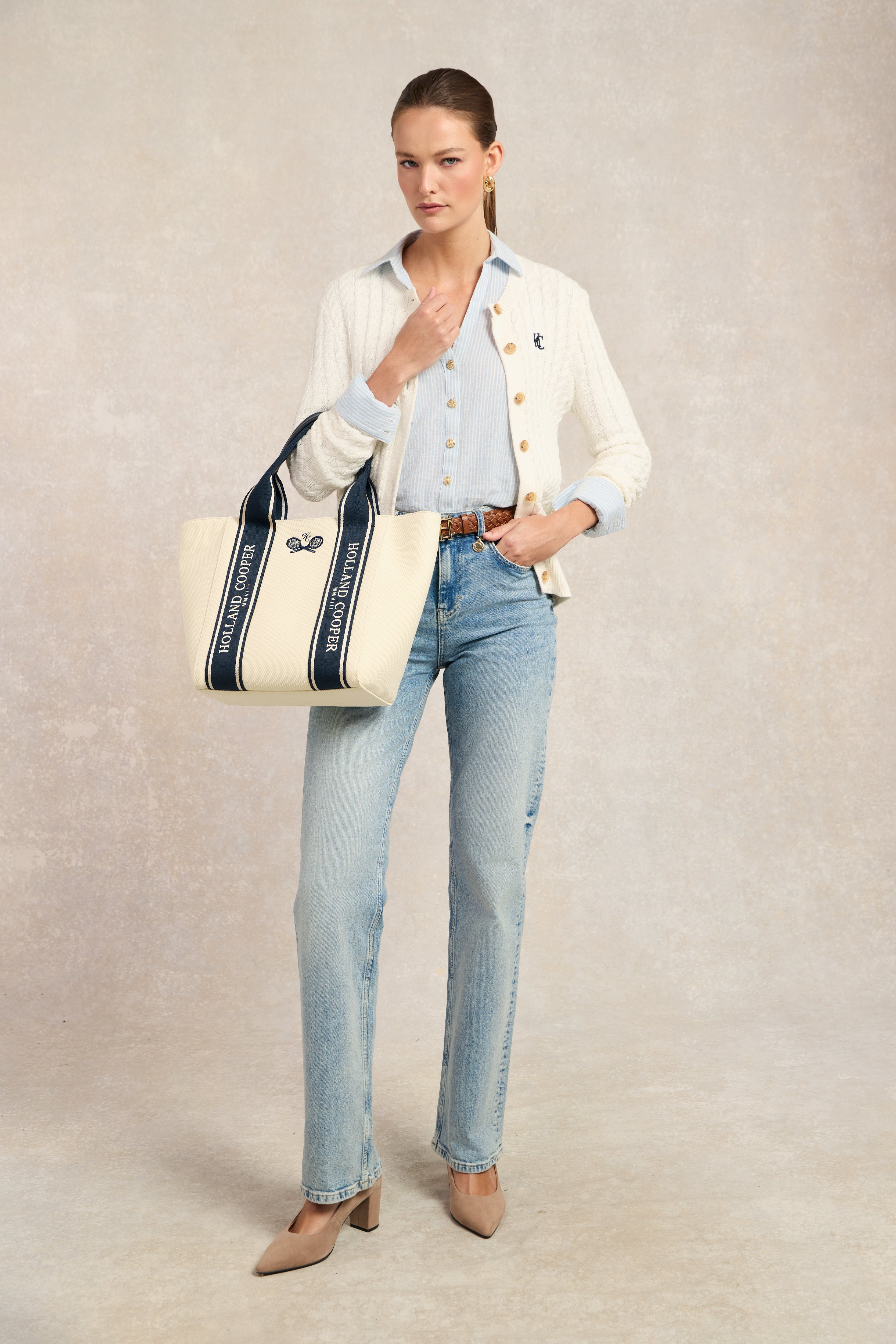 Cotswold Cardigan (Natural) – Holland Cooper US