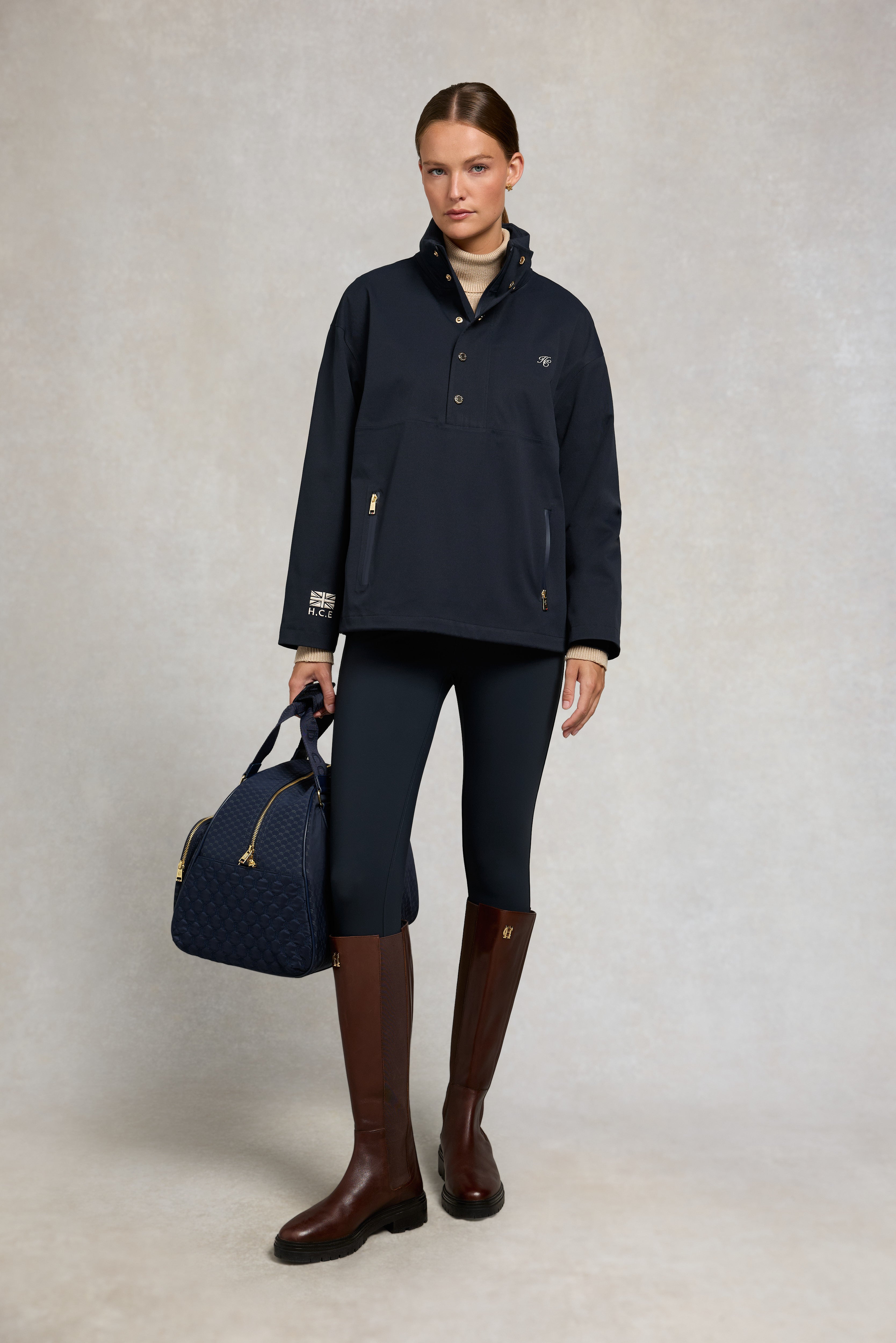 Chiltern Waterproof Quarter Zip Jacket (Ink Navy) – Holland Cooper US