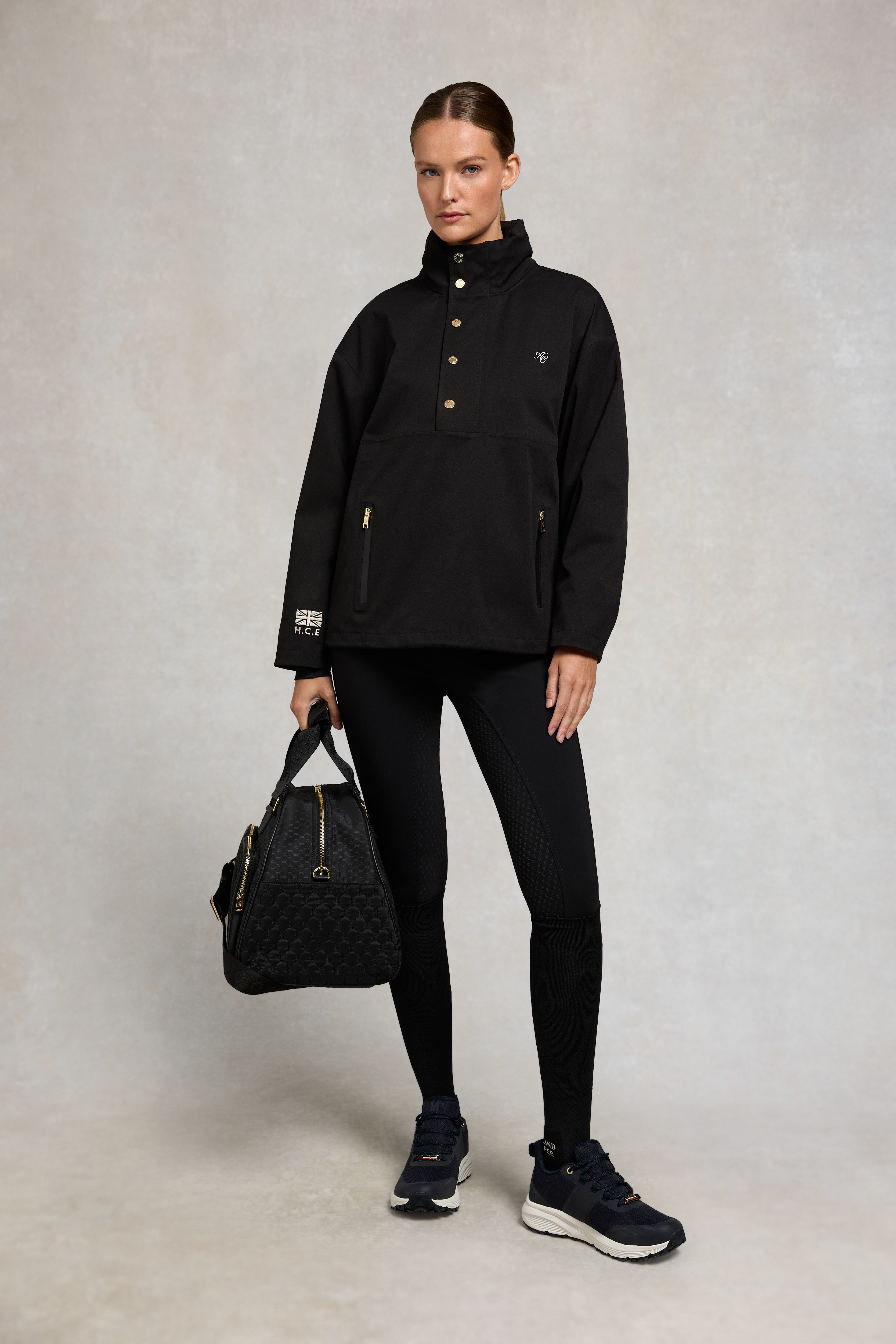 Chiltern Waterproof Quarter Zip Jacket (Black) – Holland Cooper US