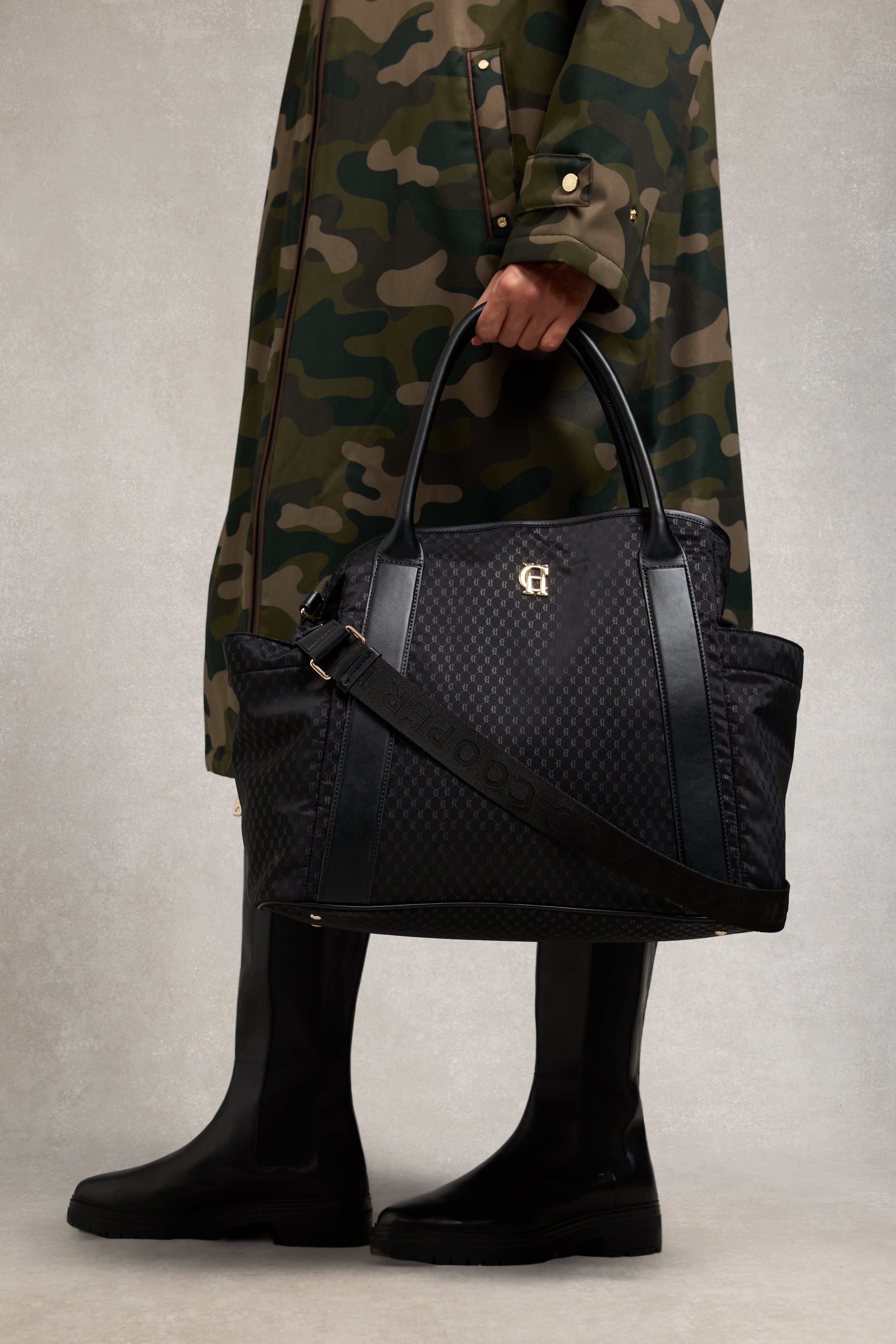 Cheltenham Tote Bag (Black Monogram) – Holland Cooper US