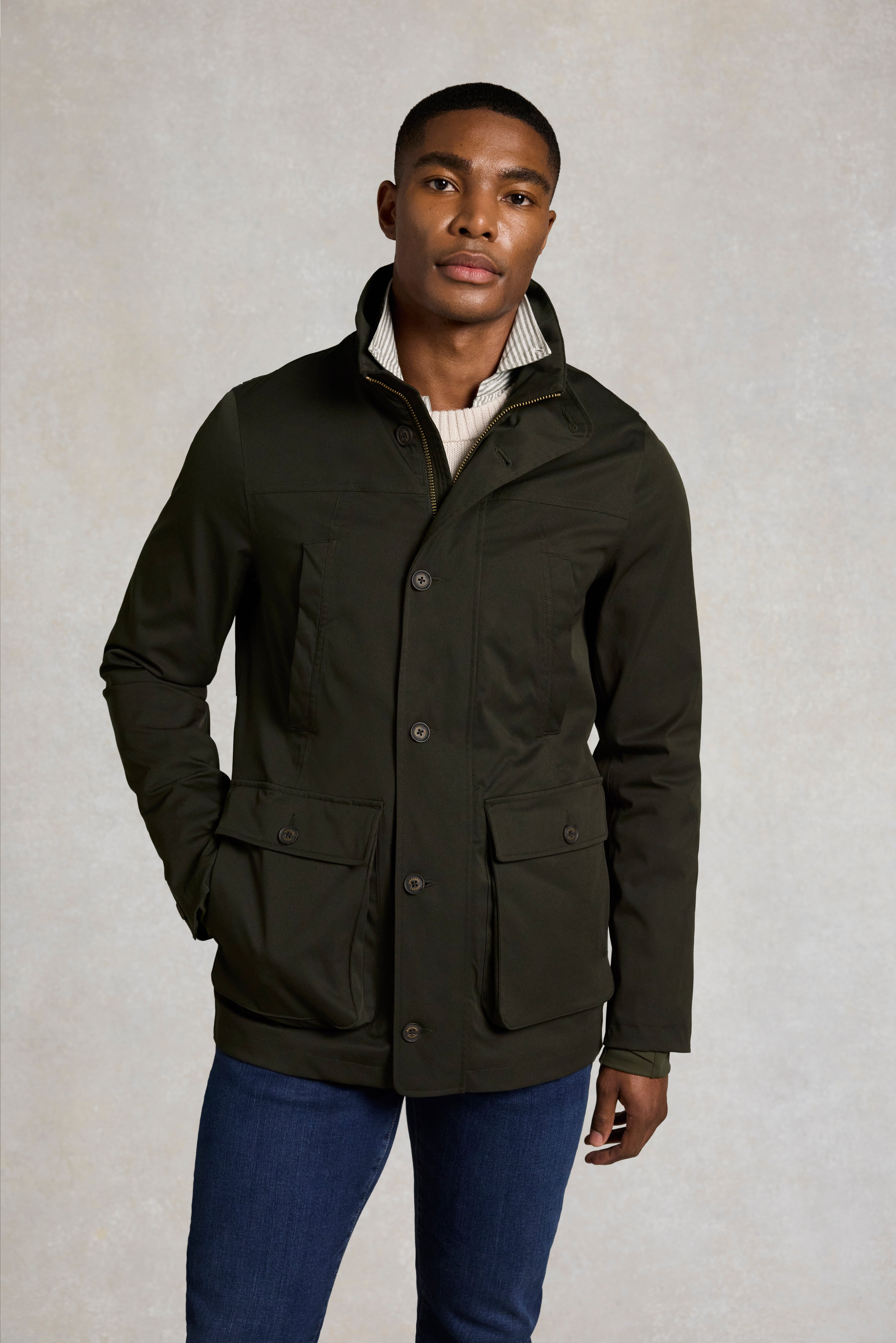 Men's Waterproof Field Coat (Khaki) – Holland Cooper US