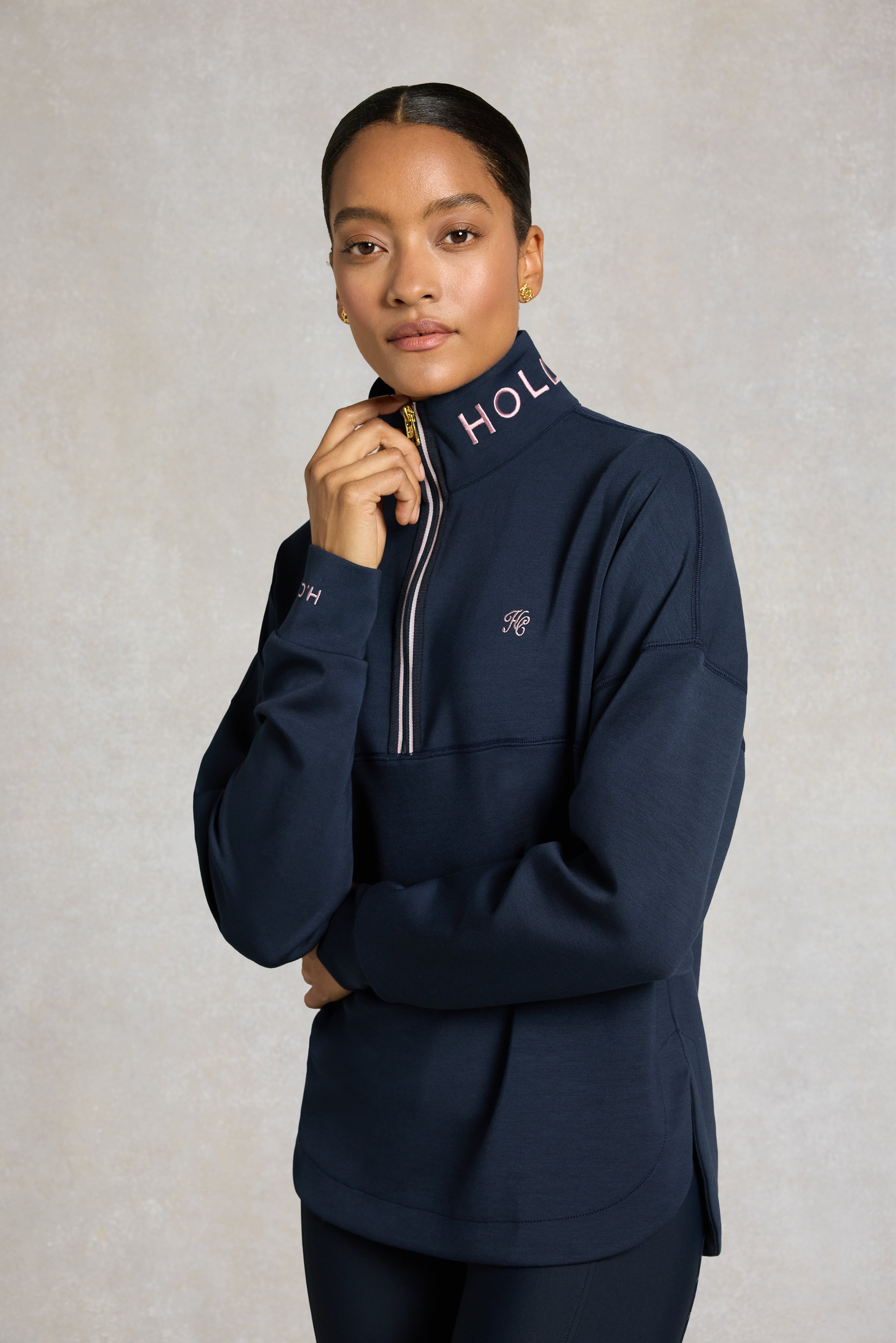 Windsor Quarter Zip Sweat (Ink Navy) – Holland Cooper US