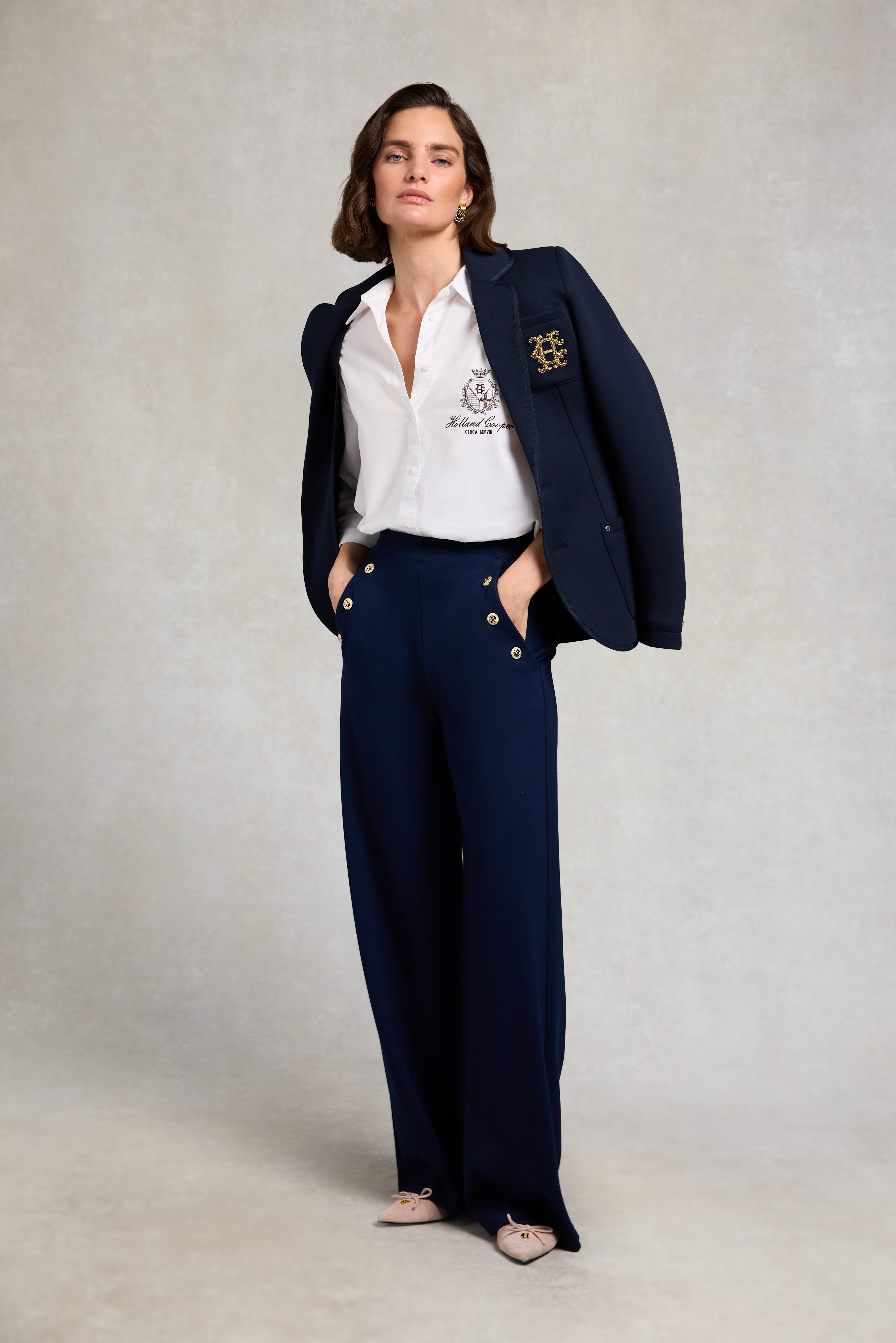 Jersey Amoria Wide Leg (Ink Navy) – Holland Cooper US