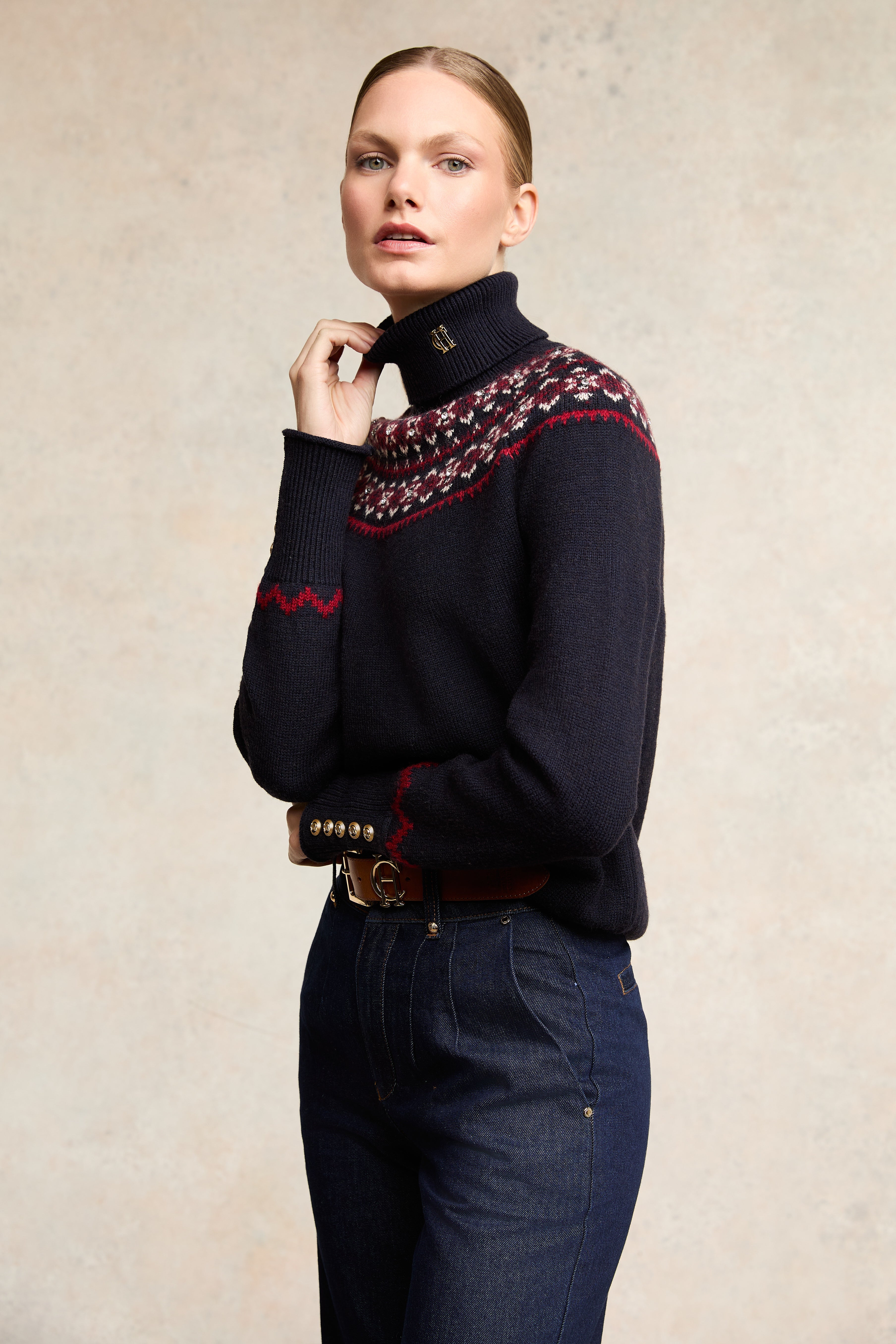 Jennifer Roll Neck Knit (Ink Navy) – Holland Cooper US