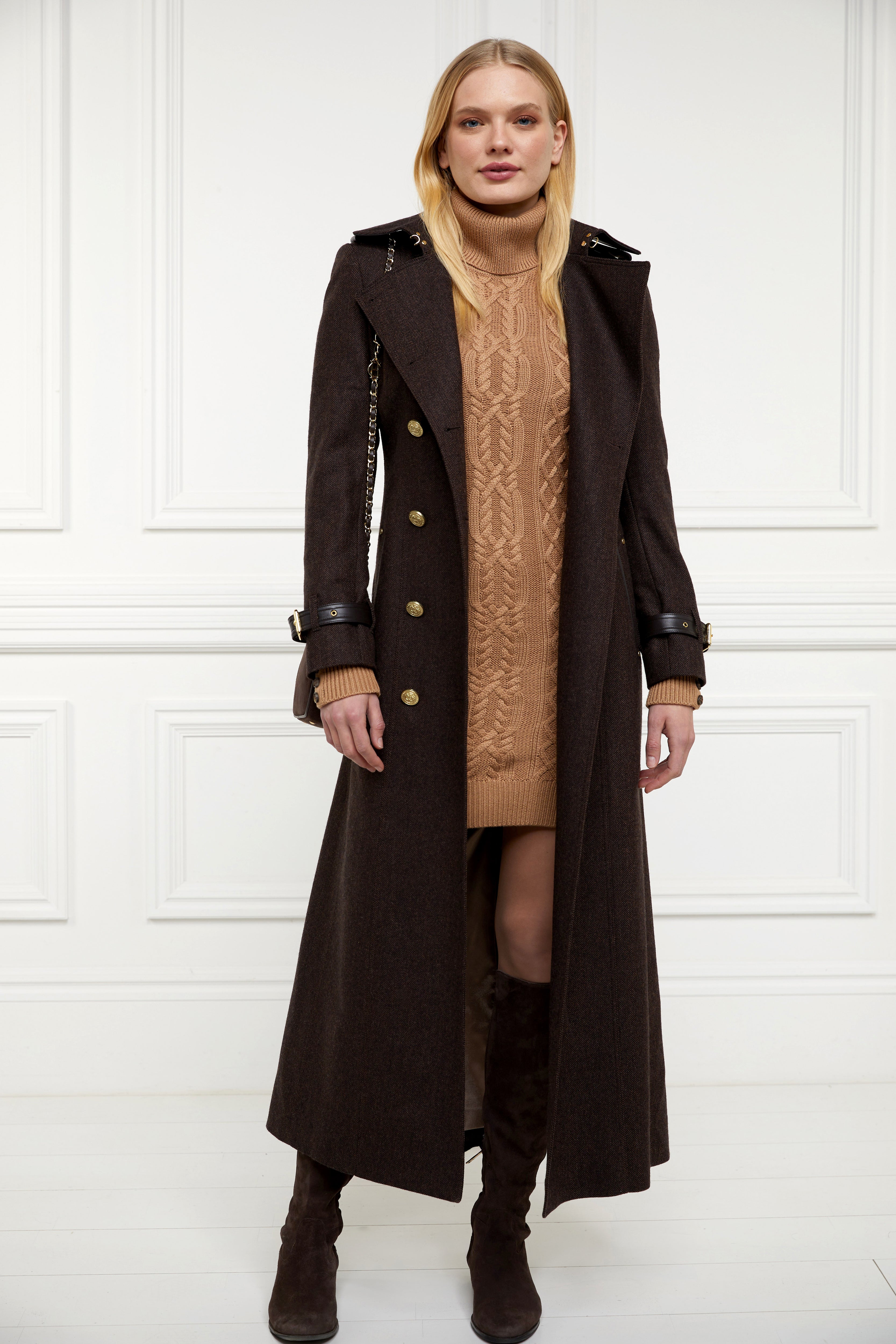 Country Roll Neck Dress (Caramel) – Holland Cooper US